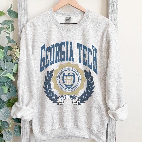 Gildan | Tops | Vintage Georgia Tech Oversized Sweatshirt In Classic ...
